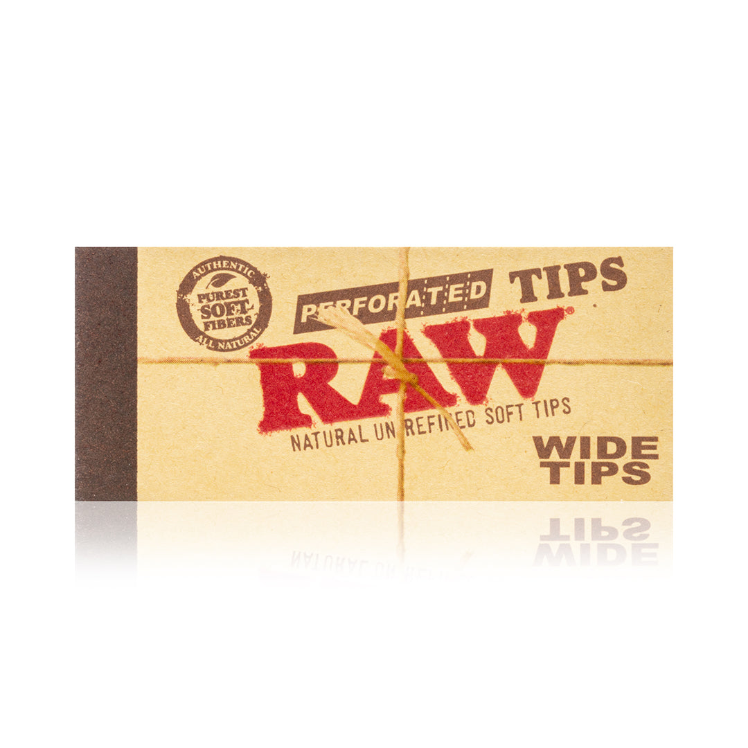 RAW - Wide Perforated Filter Tips Booklet 50ct - HEMPER