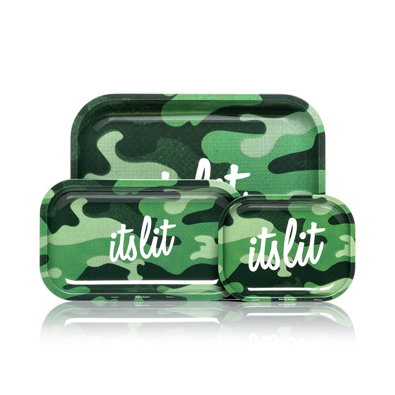 HEMPER - It's Lit Light Green Camo Rolling Tray