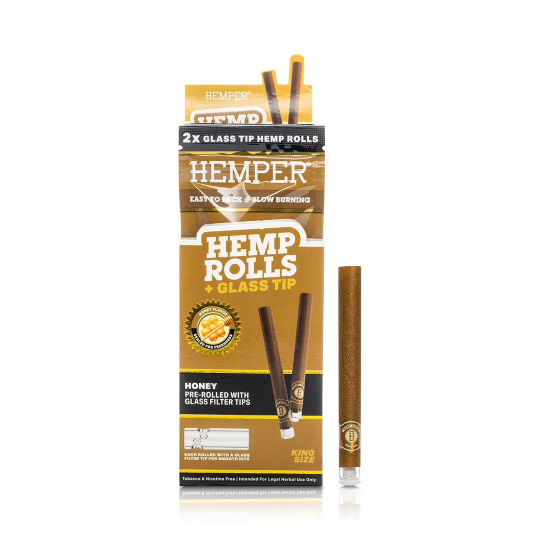 Pre-Rolled King Size Glass Tipped Hemp Rolls | 2PK – HEMPER