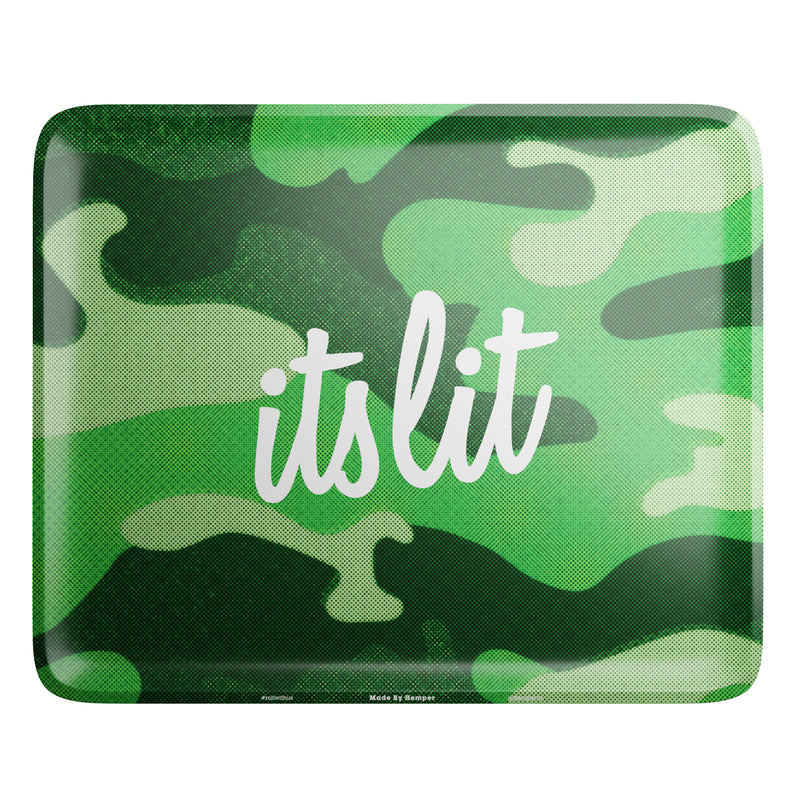 HEMPER - It's Lit Light Green Camo Rolling Tray