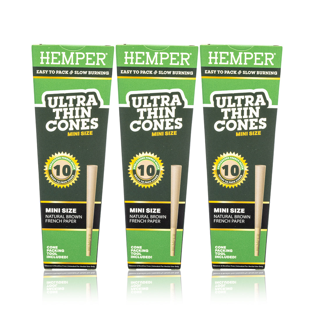 Ultra Thin Mini Size Pre-Rolled Cones French Unbleached Paper - 10 Pk ...