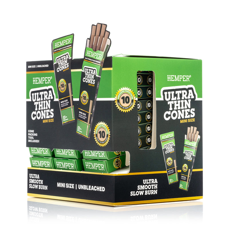 Ultra Thin Pre-Rolled Cones French Unbleached Paper - 10 Pack - Mini S ...