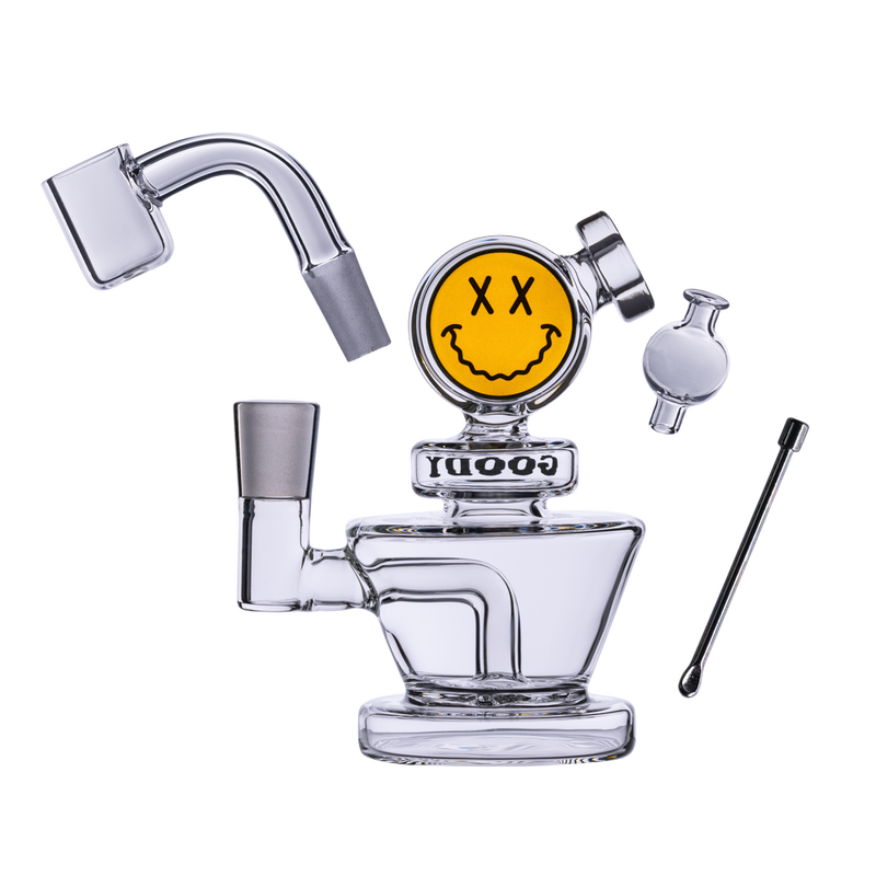 Goody Glass - Big Face Mini Dab Rig 4-Piece Kit - HEMPER