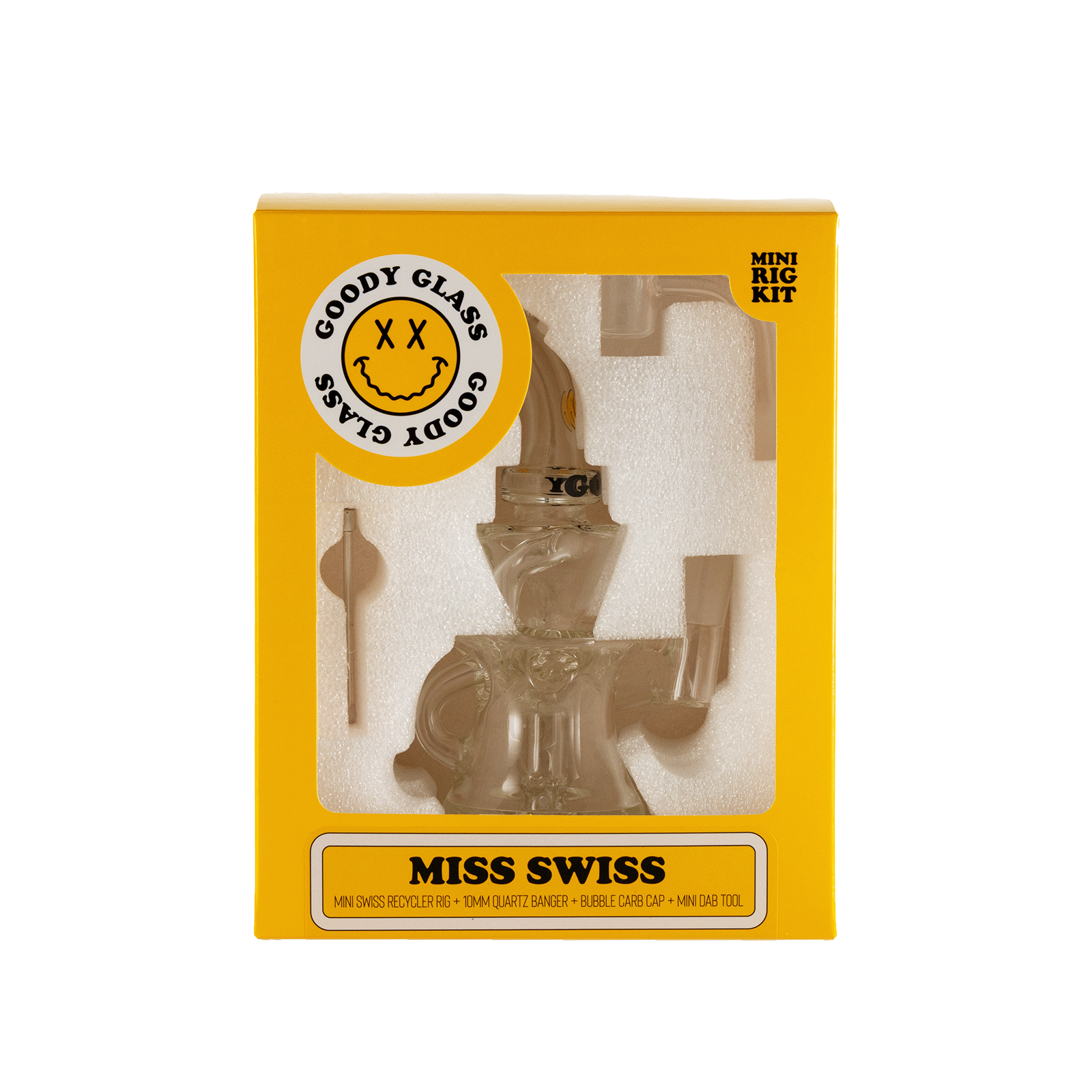 Goody Glass - Miss Swiss Mini Dab Rig 4-Piece Kit - HEMPER