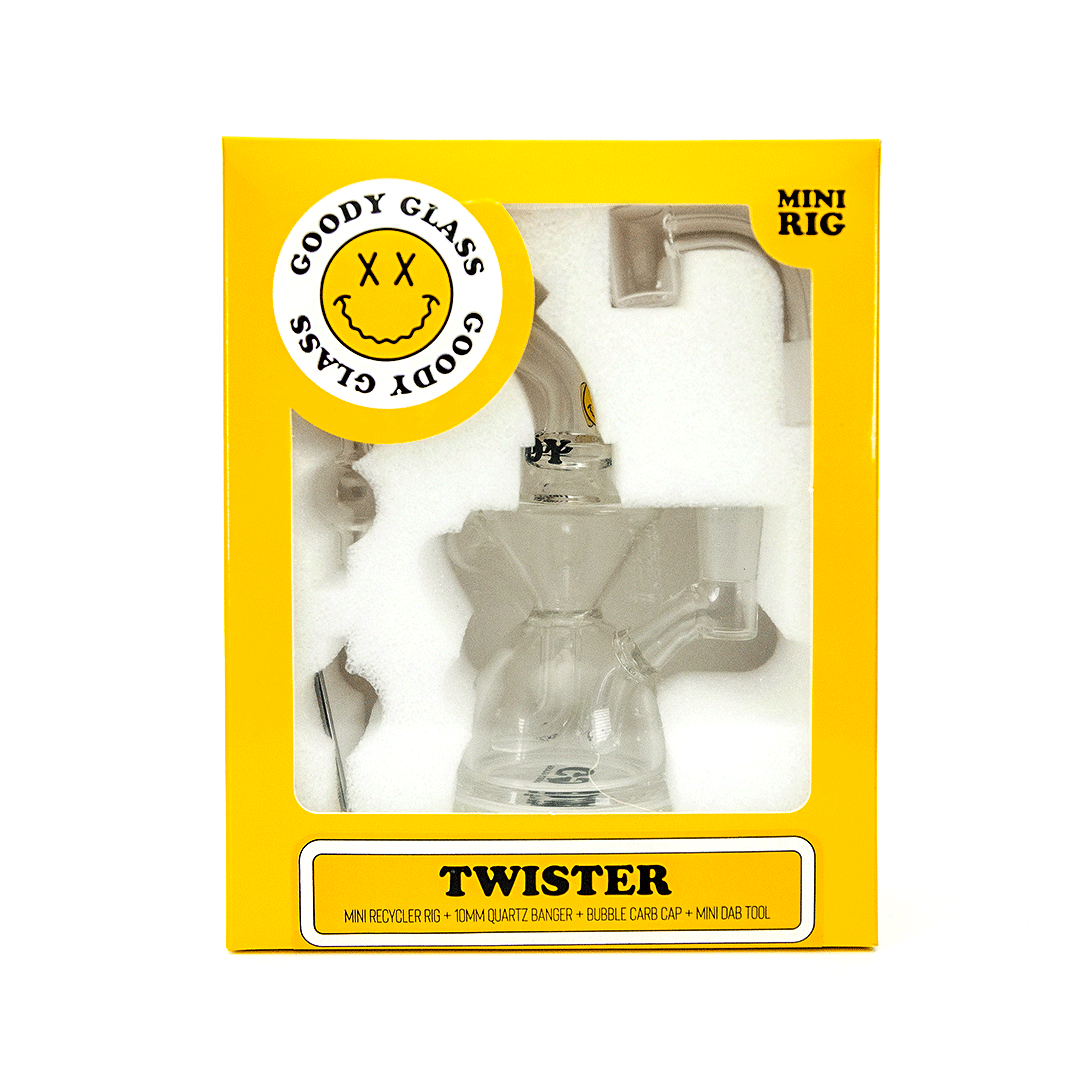 Goody Glass - Twister Mini Dab Rig 4-Piece Kit - HEMPER
