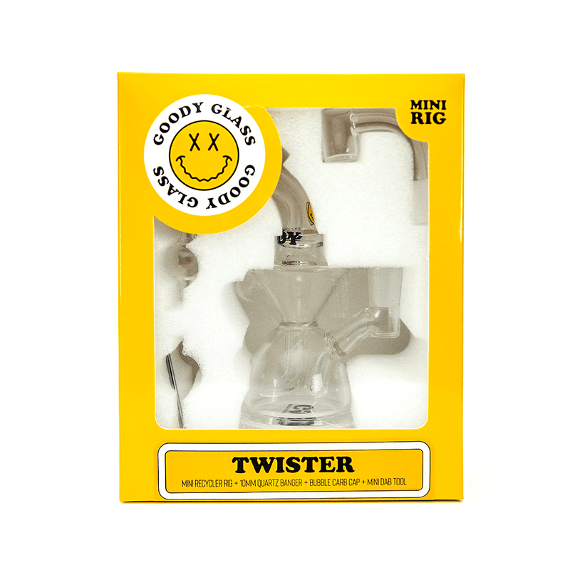 Goody Glass - Twister Mini Dab Rig 4-Piece Kit - HEMPER